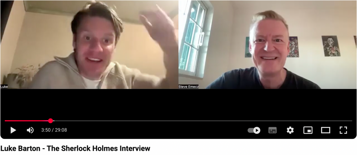 Luke Barton - The Sherlock Holmes Interview – Sherlock Holmes Books by ...